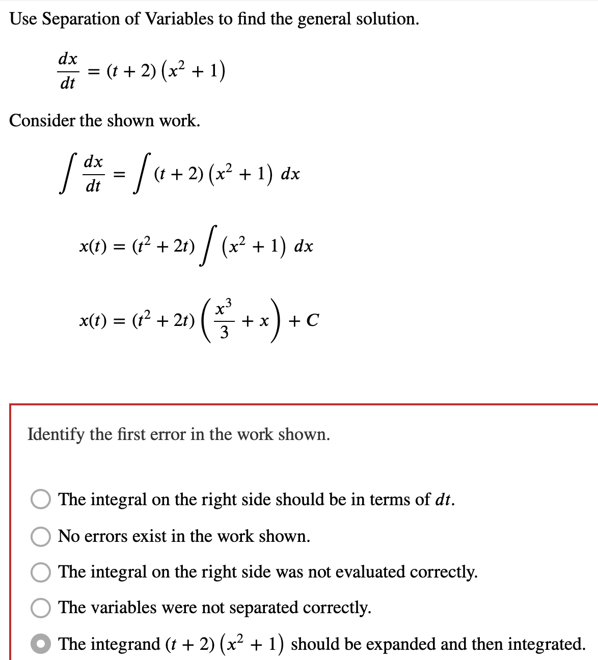 Solved Use Separation of Variables to find the general | Chegg.com