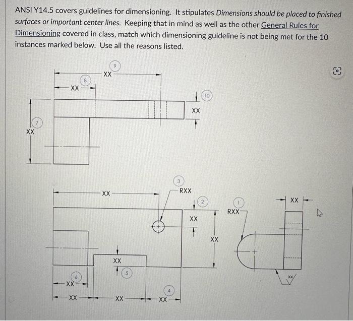Solved ANSI Y14.5 covers guidelines for dimensioning. It | Chegg.com