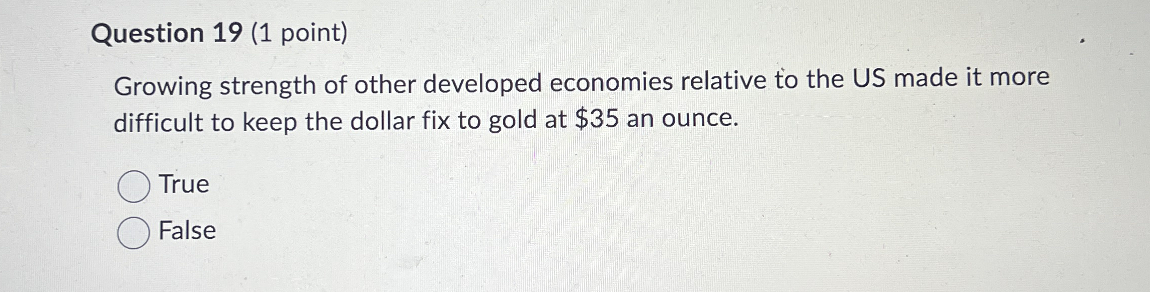 Solved Question 19 (1 ﻿point)Growing strength of other | Chegg.com