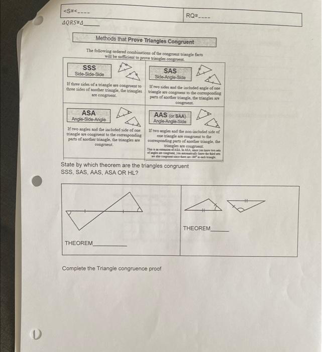 Solved Chapter 7: Triangle congruence and coordinate | Chegg.com