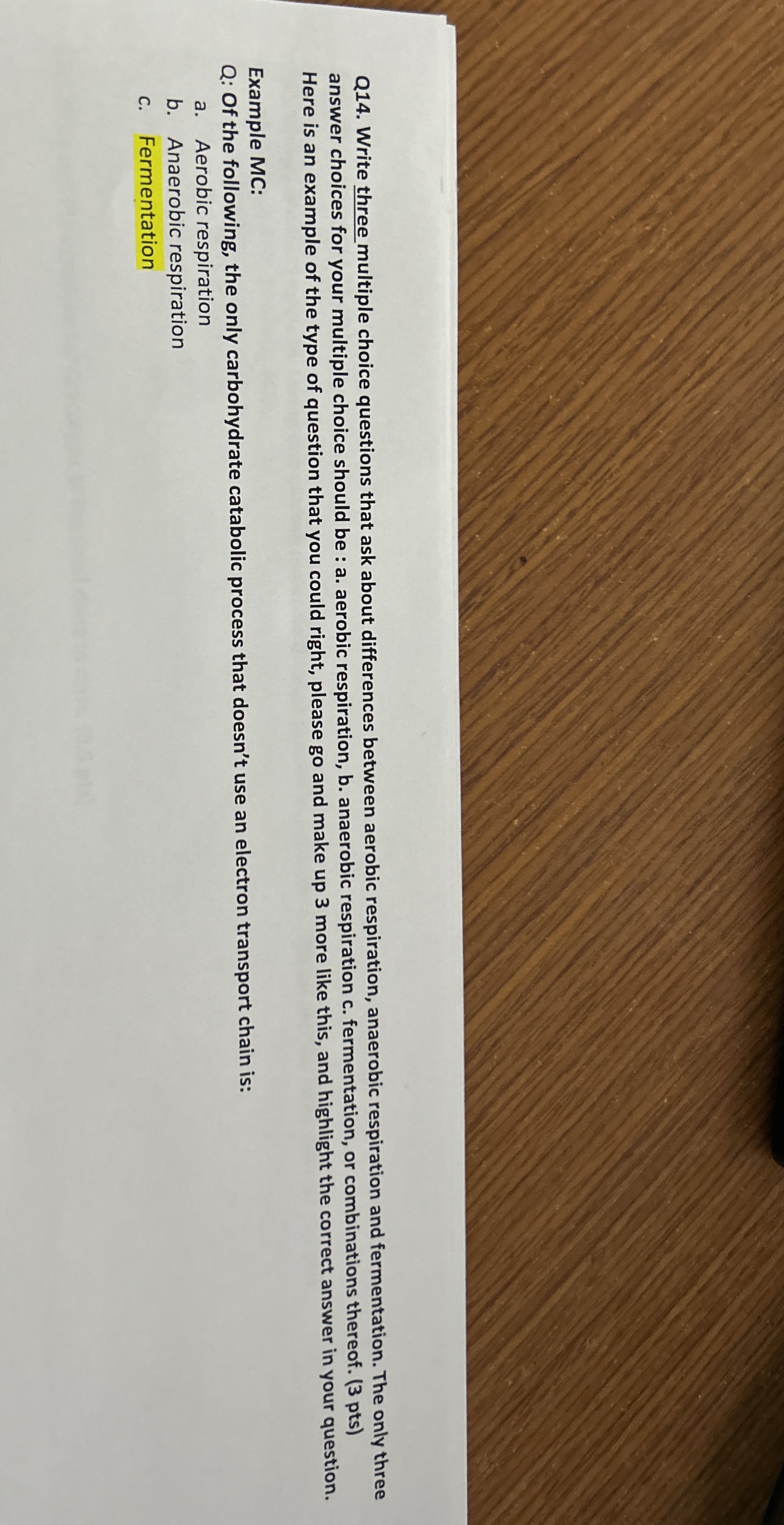 Solved Q14. ﻿Write three multiple choice questions that ask | Chegg.com