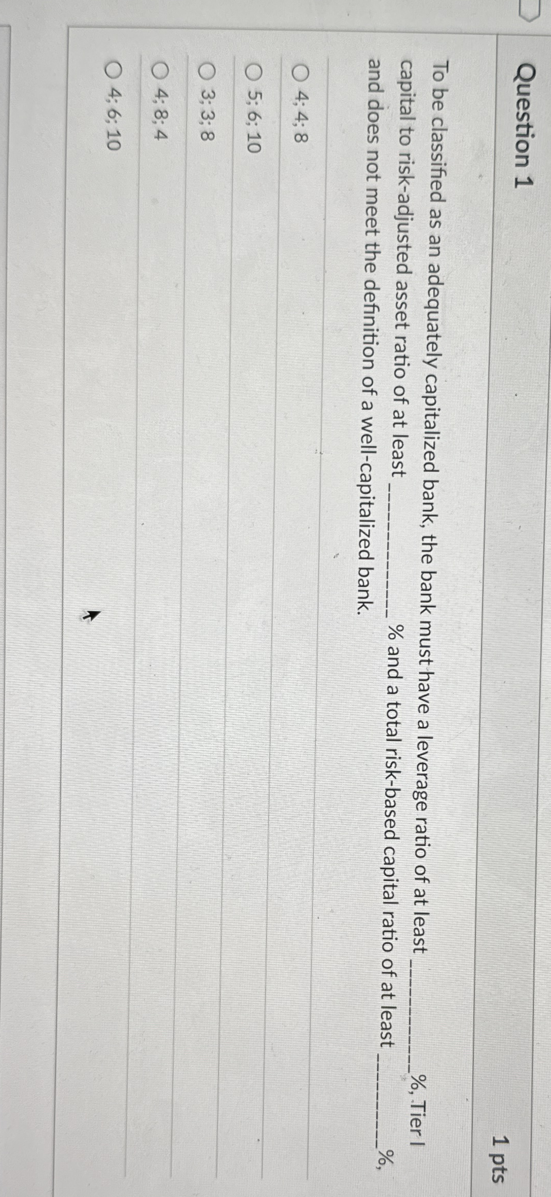 Solved Question 11 ﻿ptsTo be classified as an adequately | Chegg.com