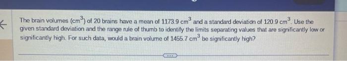 Solved Significantly low values are _____ or lower. | Chegg.com