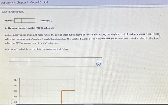 Solved 8. Marginal cost of capital (MCC) schedule As a | Chegg.com