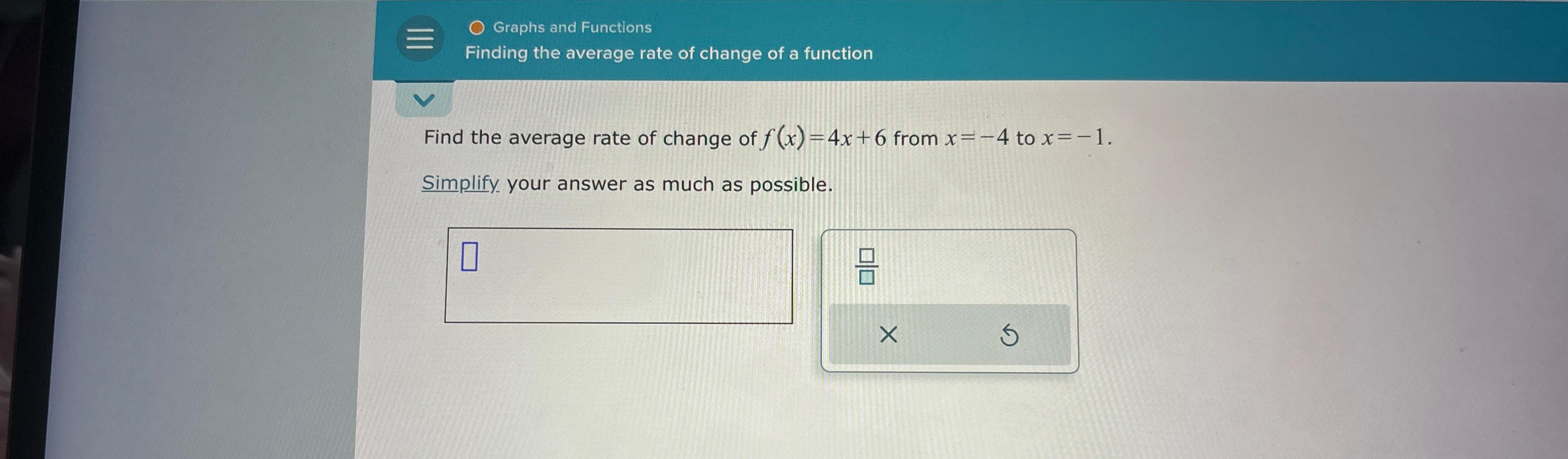 Solved Graphs and FunctionsFinding the average rate of | Chegg.com