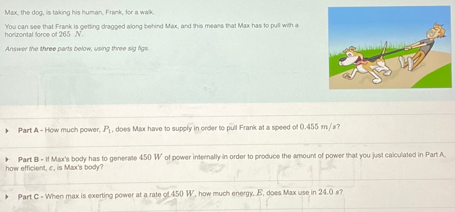 Solved Max, the dog, is taking his human, Frank, for a | Chegg.com