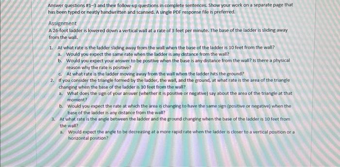 Solved Answer questions #1−3 and their follow-up questions | Chegg.com