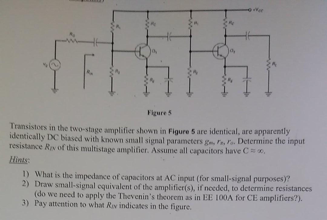 Solved HC HI He R RN R R RA RE Figure 5 Transistors in the | Chegg.com