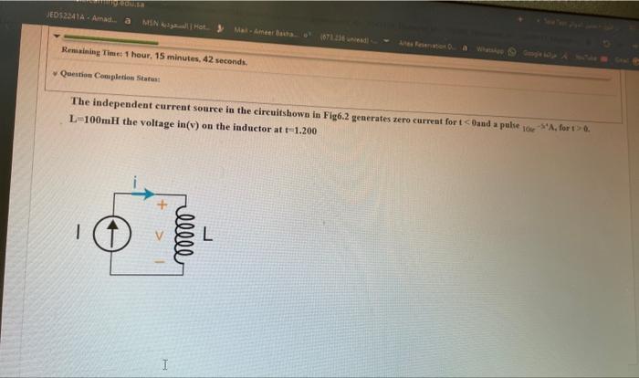 Solved The independent current source in the circuitshown in | Chegg.com