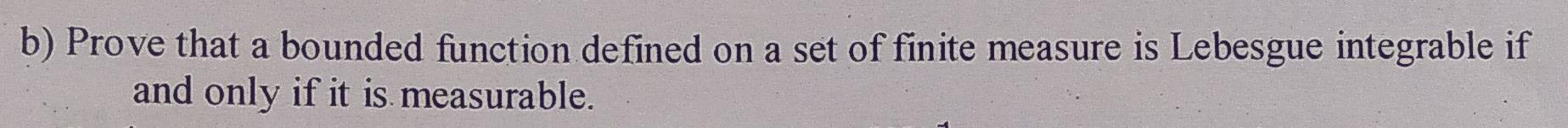 Solved b) Prove that a bounded function defined on a set of | Chegg.com
