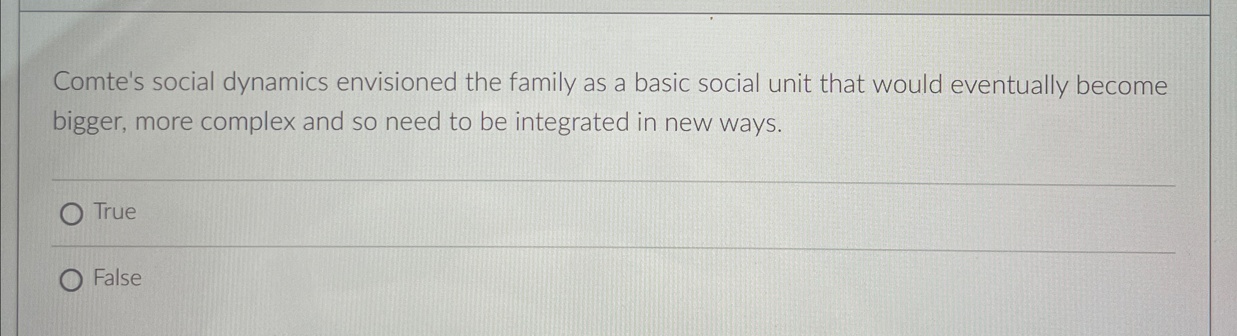 Solved Comte's social dynamics envisioned the family as a | Chegg.com