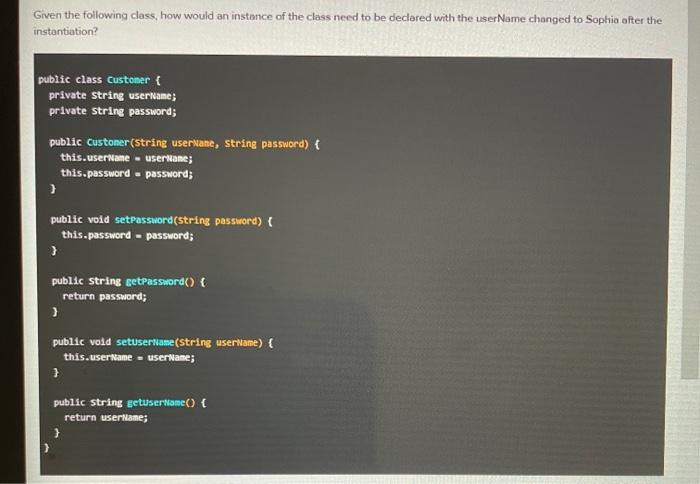 Solved You have created the following class called Dog: How | Chegg.com