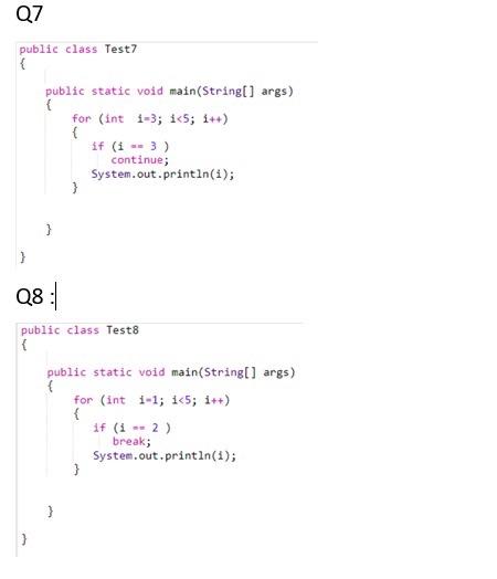 Solved Find the output of the following code blocks | Chegg.com