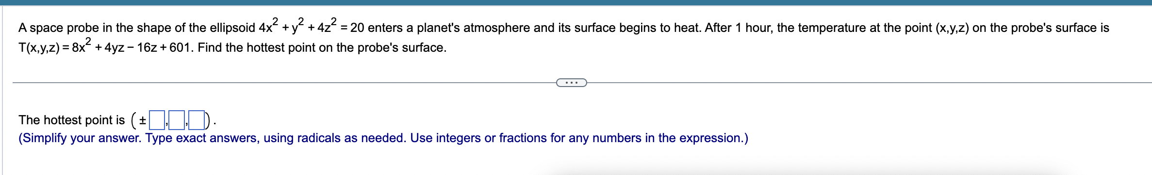 Solved A space probe in the shape of the ellipsoid | Chegg.com
