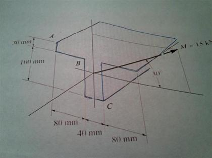 Solved The cross section shown is subjected to the bending | Chegg.com