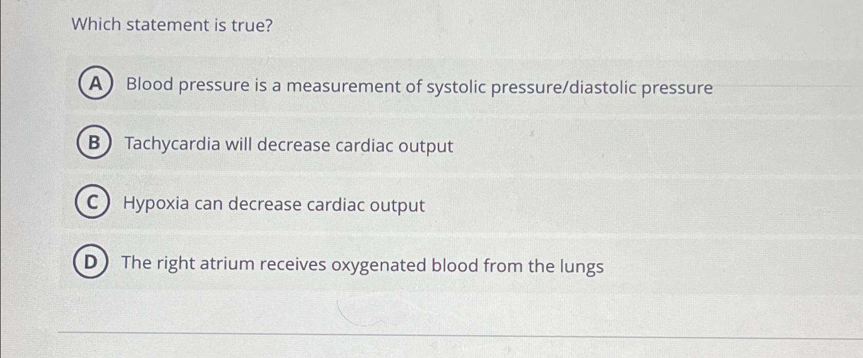 Solved Which statement is true?Blood pressure is a | Chegg.com
