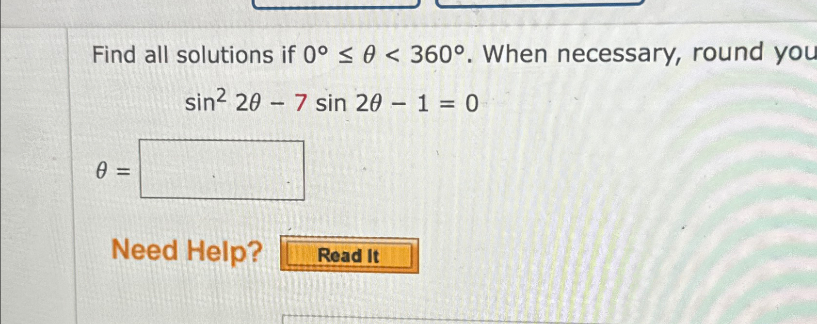 Solved Find all solutions if 0°≤θ
