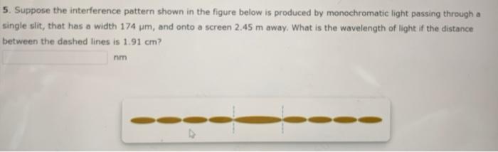 Solved 5. Suppose the interference pattern shown in the | Chegg.com