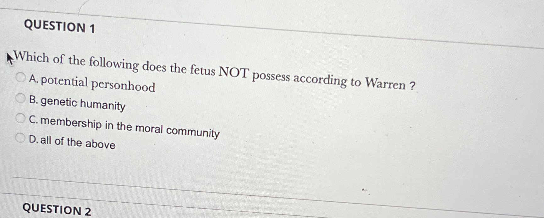 Solved QUESTION 1Which of the following does the fetus NOT | Chegg.com