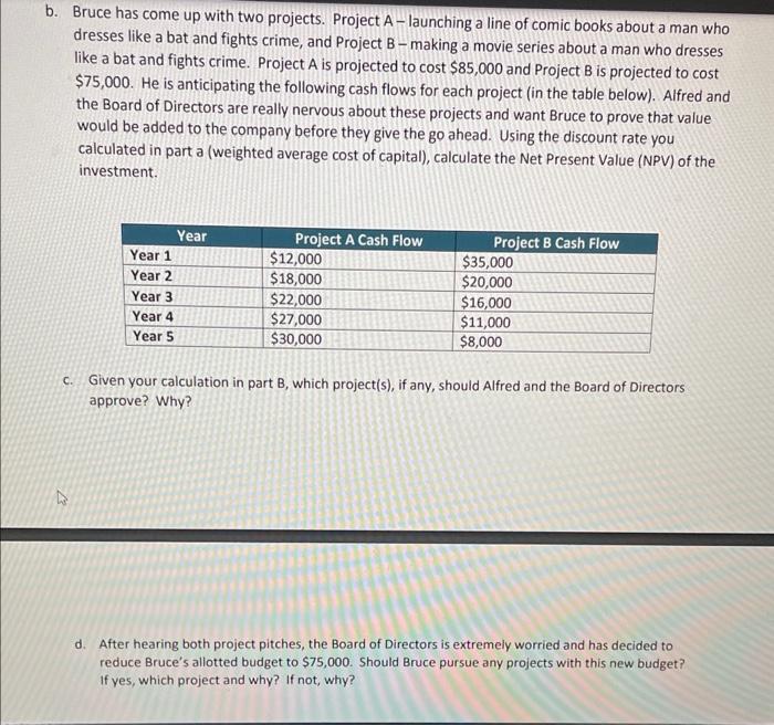 Solved Bruce Wayne, CEO of Wayne Enterprises, is growing | Chegg.com