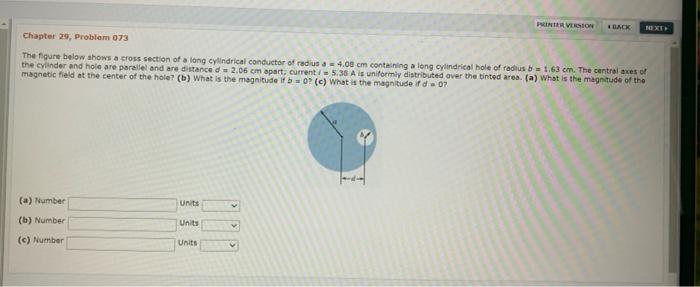 Solved PRINTER VERSION 4 BACK NEXT Chapter 29, Problem 073 | Chegg.com