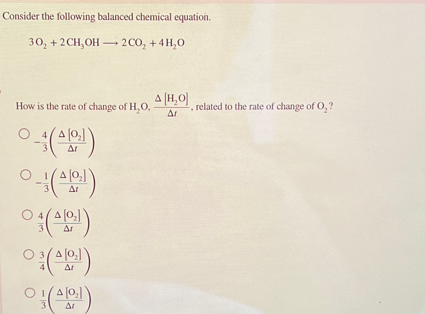 Solved Consider the following balanced chemical | Chegg.com