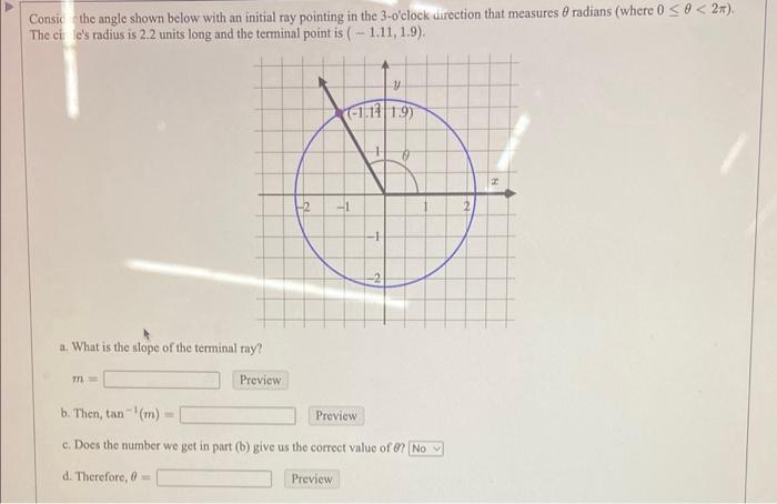 Solved the angle shown below with an initial ray pointing in | Chegg.com