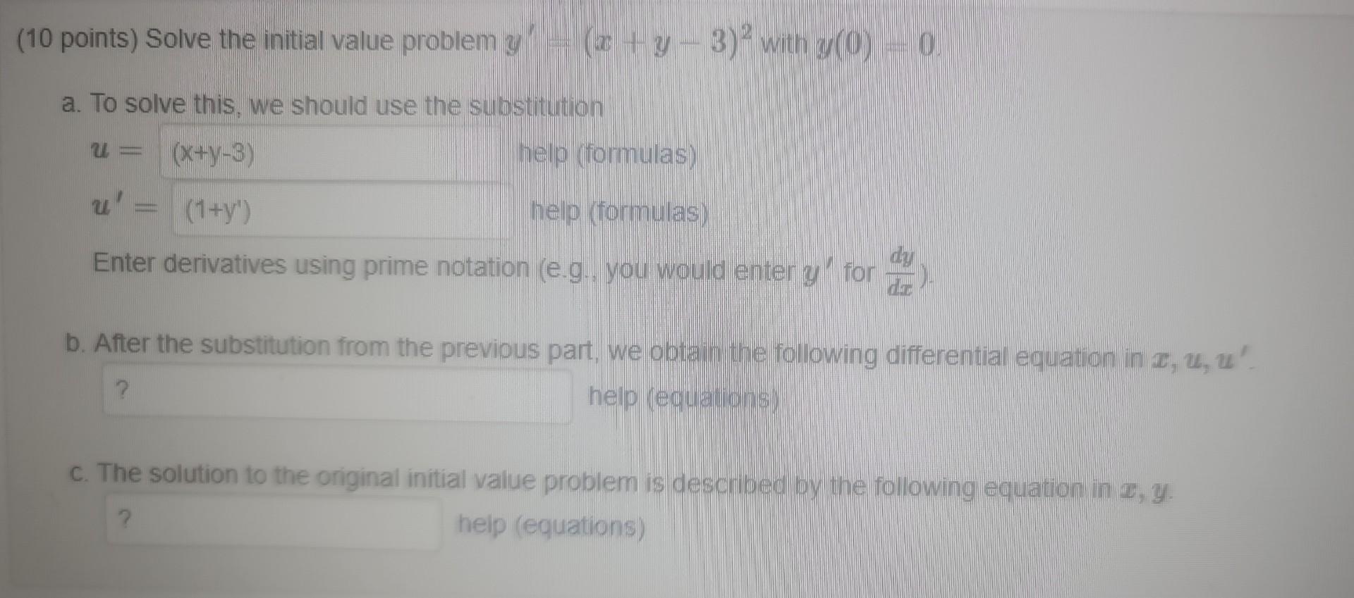 Solved 10 points) Solve the initial value problem | Chegg.com