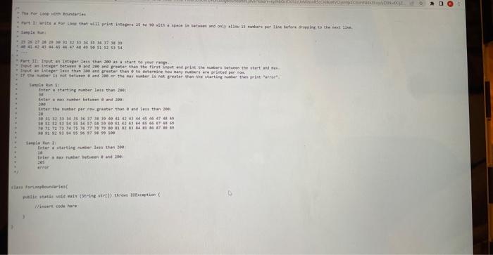 Solved Part 2 Make two sample run for part 2. Must print out | Chegg.com