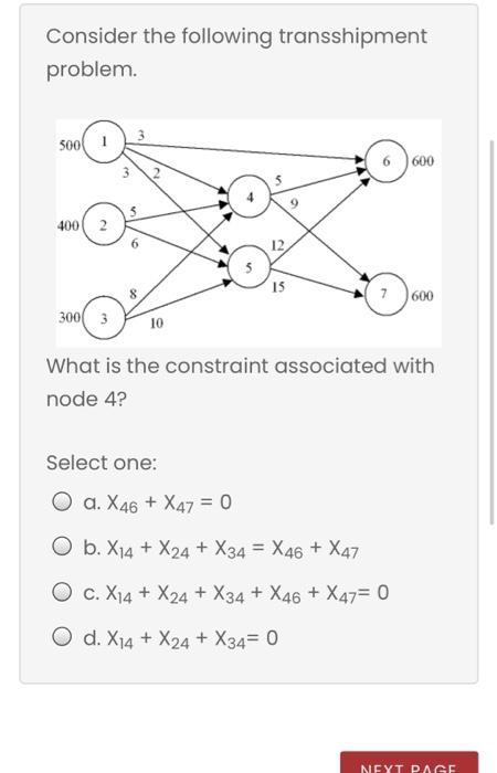 Solved Consider the following transshipment problem. 5001 | Chegg.com