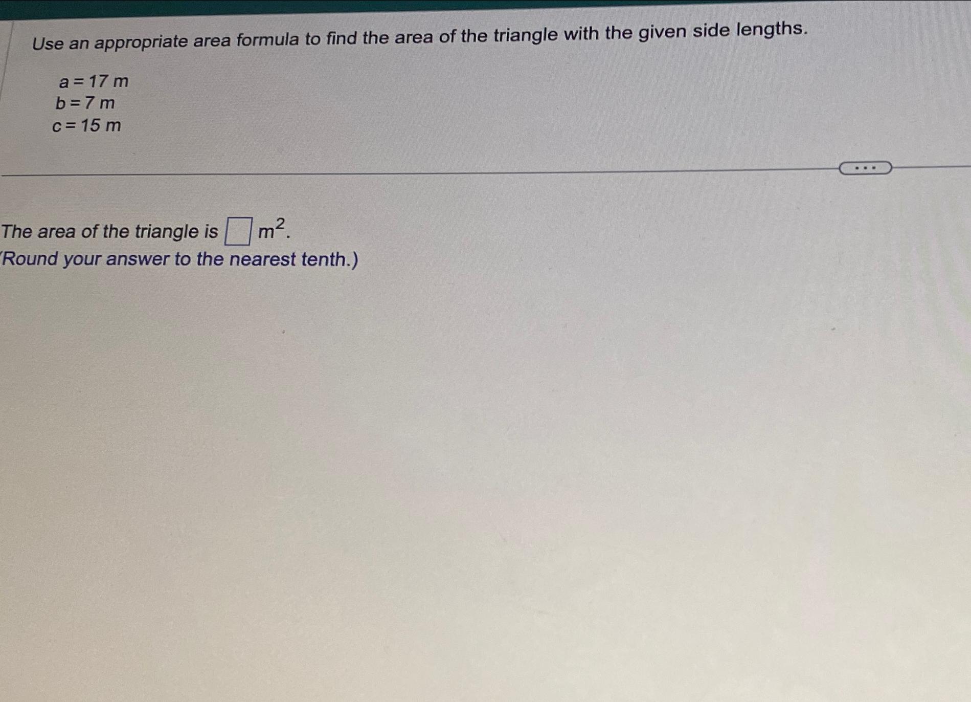 Use an appropriate area formula to find the area of | Chegg.com