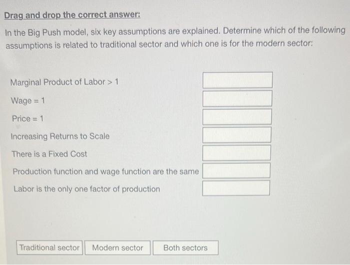 Solved Drag and drop the correct answer: In the Big Push | Chegg.com