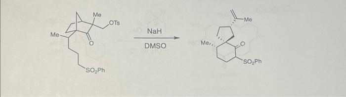 Solved DMSO NaH Me,. NaH Me, | Chegg.com