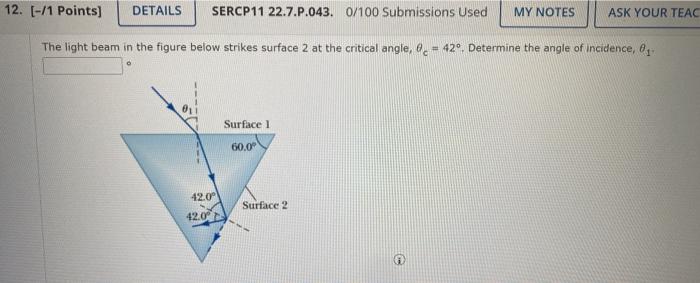 Solved 12. [-11 Points) DETAILS SERCP11 22.7.P.043.0/100 | Chegg.com Solved 12. [-11 Points) DETAILS SERCP11 22.7.P.043.0/100 | Chegg.com