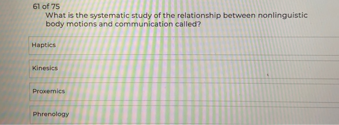 Solved 58 of 75 What are exaggerated comments about a | Chegg.com