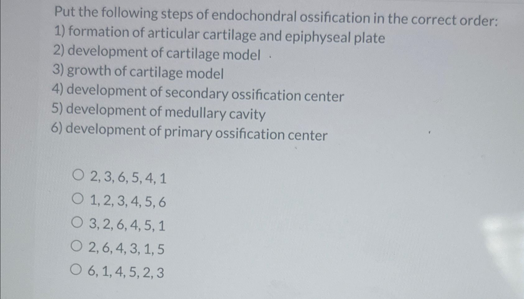 Endochondral Ossification Steps Endochondral Ossification Steps