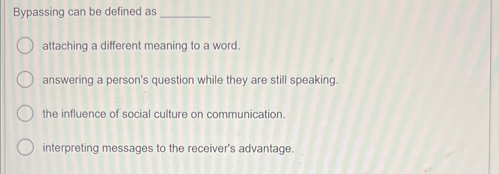 Solved Bypassing can be defined asattaching a different | Chegg.com