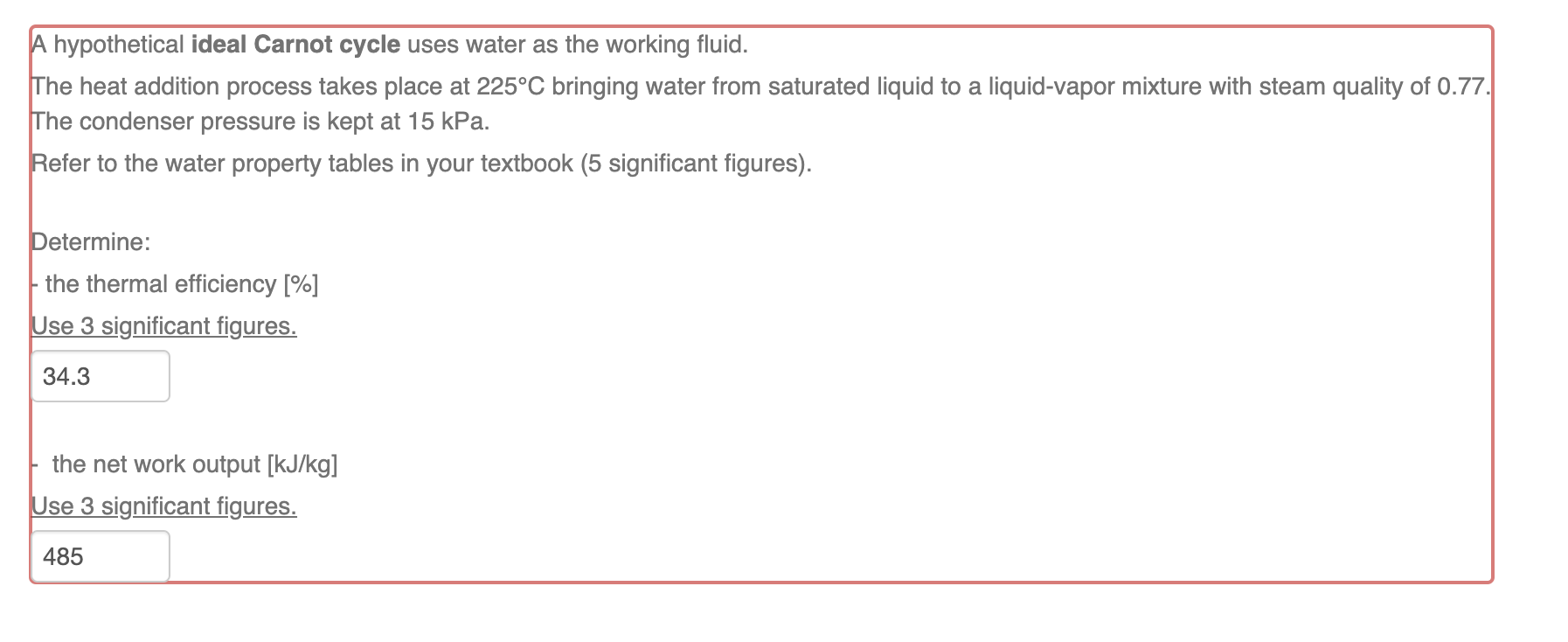 Solved A hypothetical ideal Carnot cycle uses water as the | Chegg.com