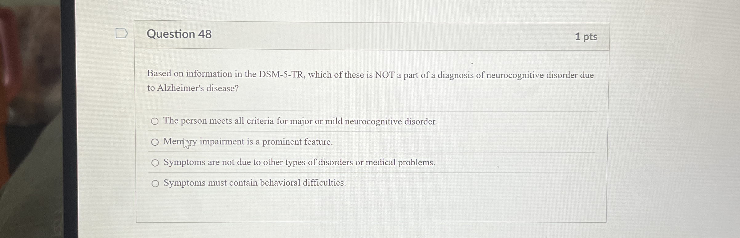 Solved Question 481 ﻿ptsBased on information in the | Chegg.com
