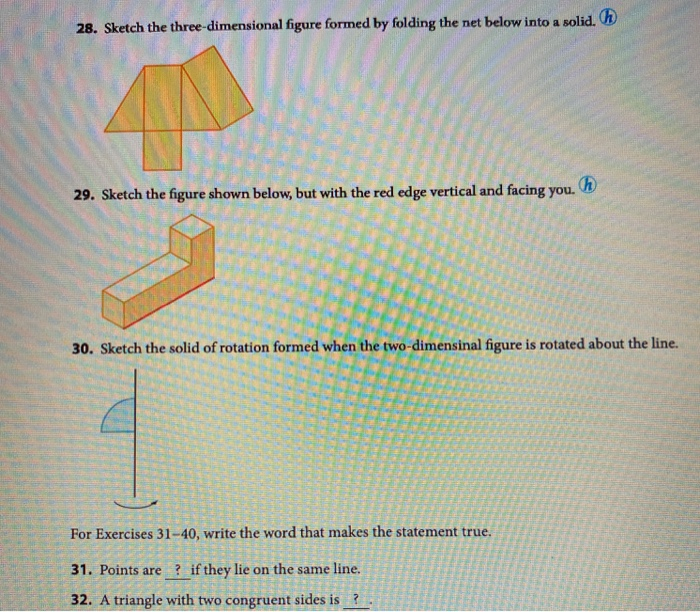 Solved 28. Sketch the three-dimensional figure formed by | Chegg.com