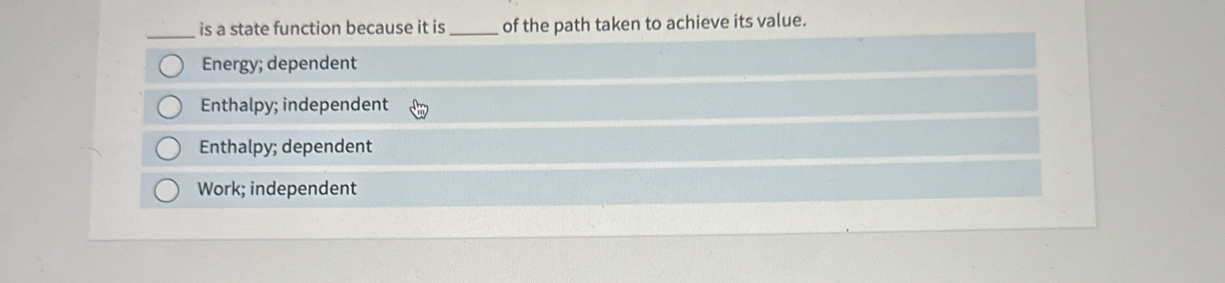 Solved is a state function because it is q, ﻿of the path | Chegg.com