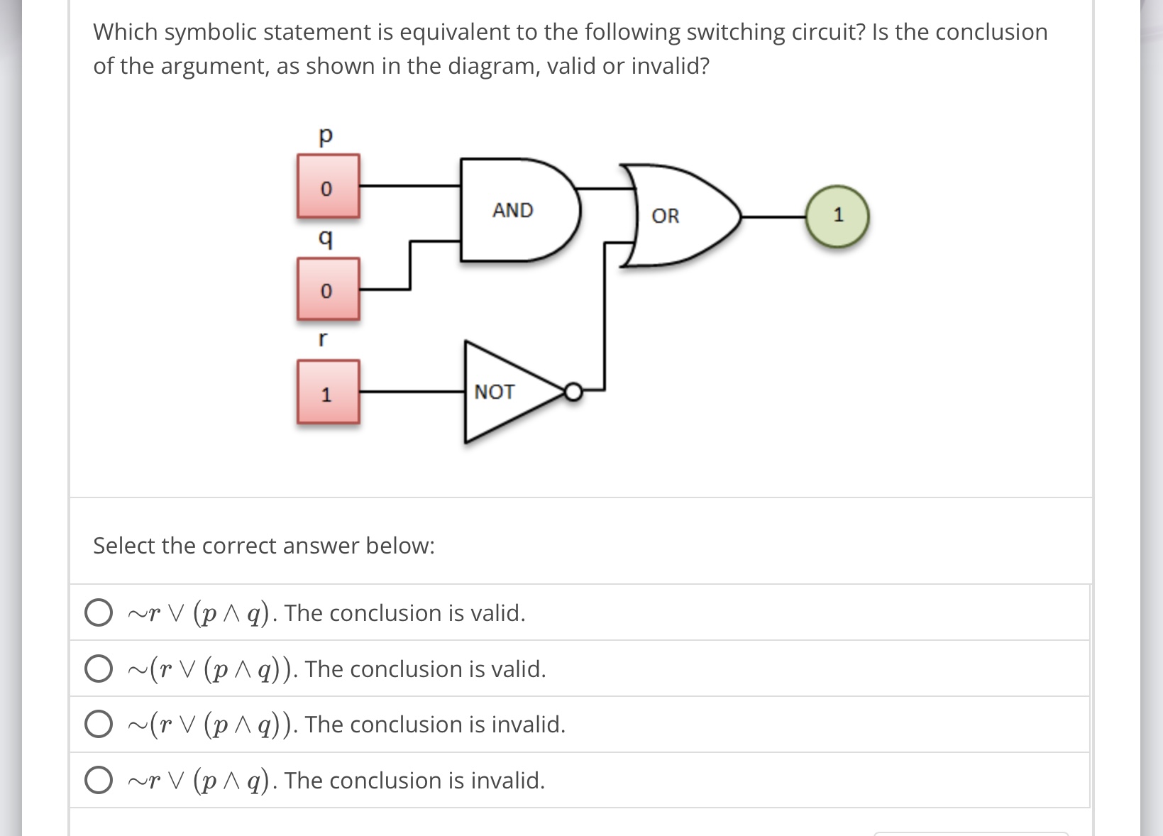 Solved Which symbolic statement is equivalent to the | Chegg.com