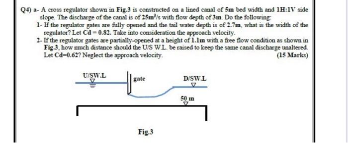 Solved (4) a- A cross regulator shown in Fig.3 is | Chegg.com