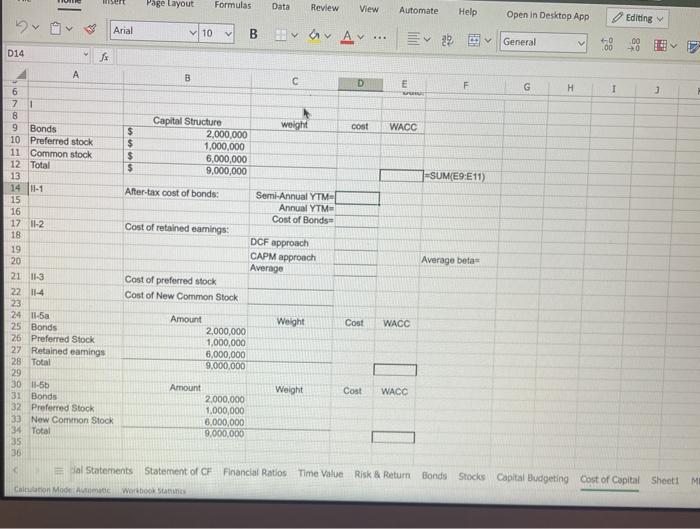 Page Layout Formulas Data Review View Automate Help | Chegg.com