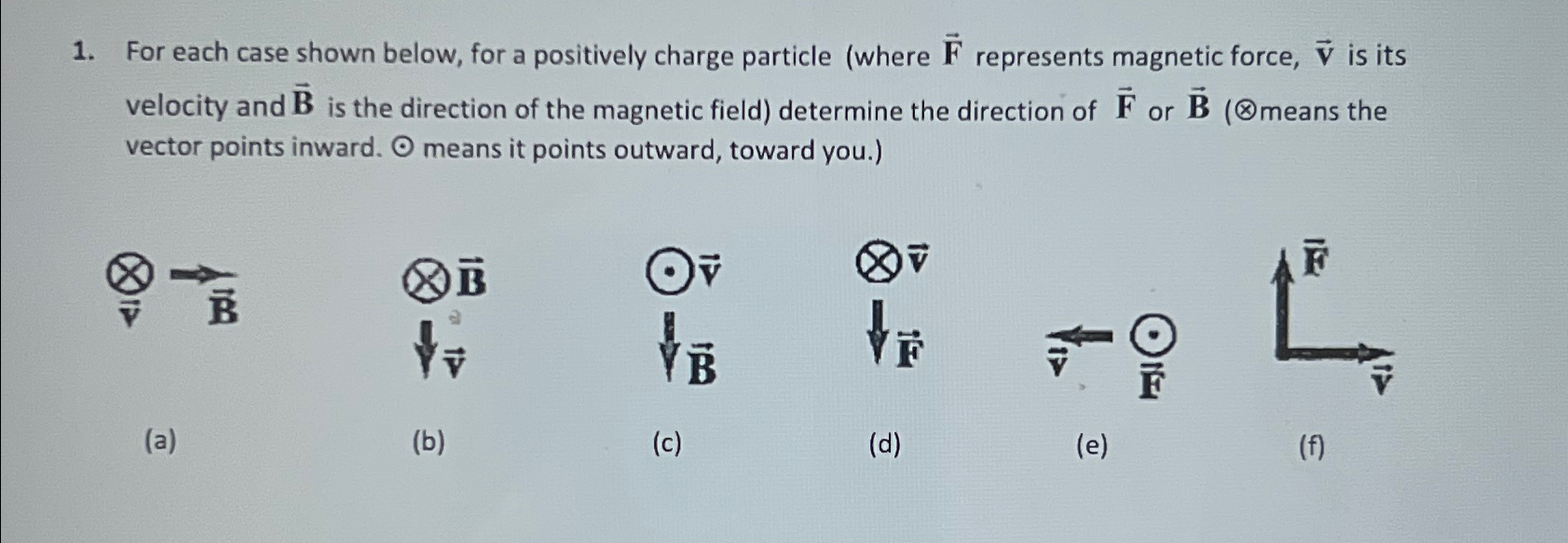 For each case shown below, for a positively charge | Chegg.com