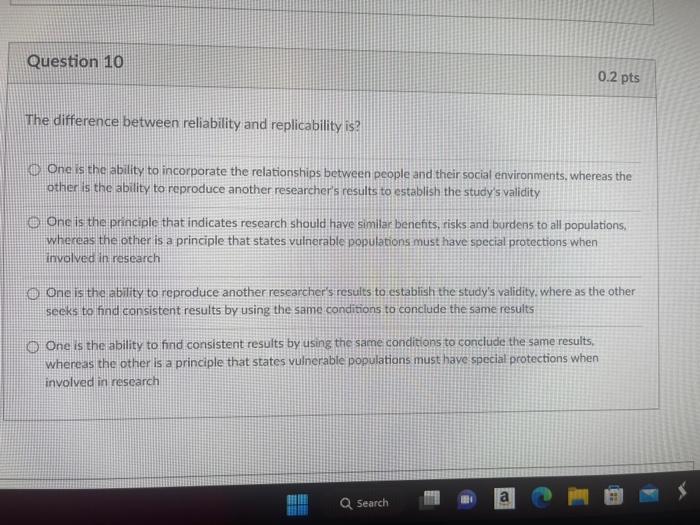 Solved The difference between reliability and replicability | Chegg.com