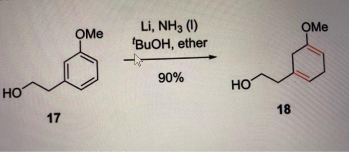 Solved 90%Li,NH3 (I) 17 18 | Chegg.com
