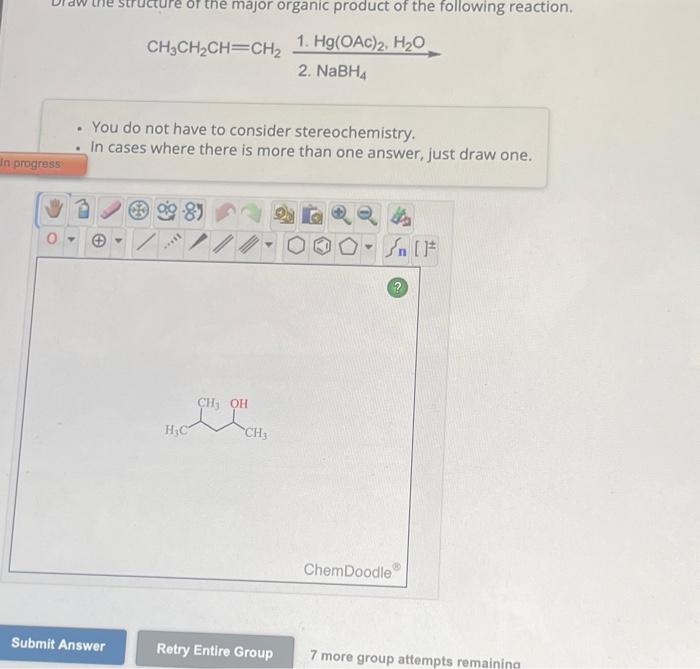 Solved CH3CH2CH=CH2 1. Hg(OAC)2,H2O - You do not have to | Chegg.com
