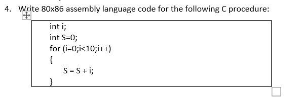 Solved W/rite 80×86 assembly language code for the following | Chegg.com