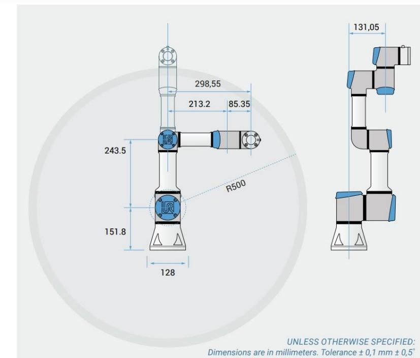 Solved Given the specifications of the UR3 robot (datasheet | Chegg.com